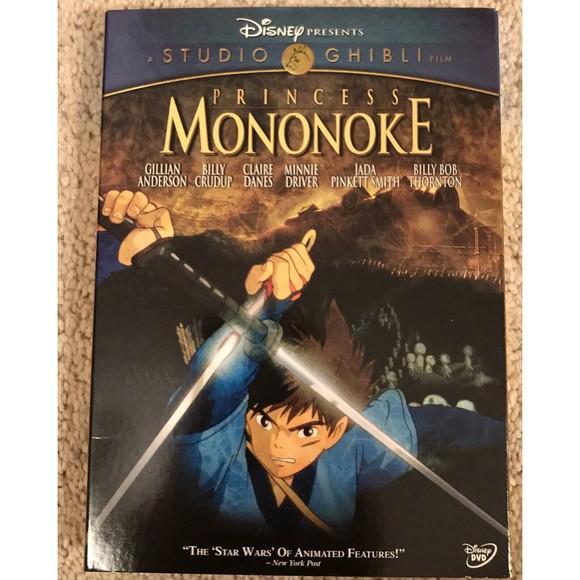 Media | Disneys Princess Mononoke Dvd With Slipcover 1997 Studio Ghibli ...